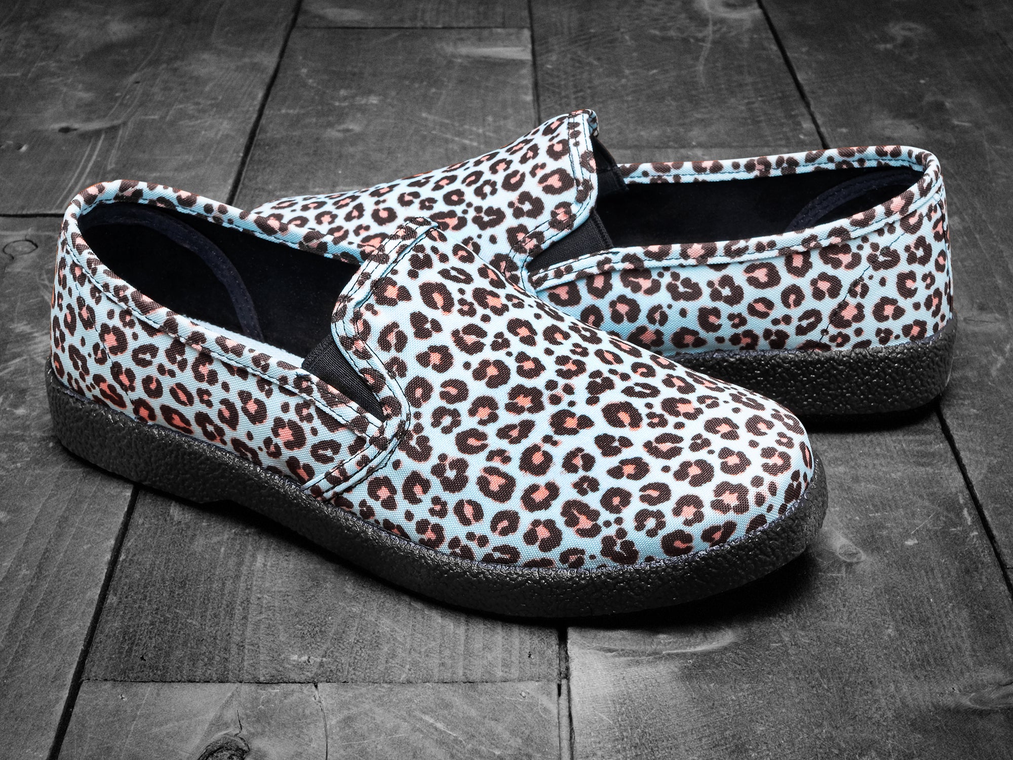 The Wino Slip On - Leopard/Azure Shoes – Kingston Union MFG